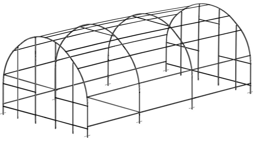 Каркасная теплица Greenhouse под поликарбонат каркасная 6 м купить в ...